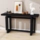 Modern Entryway Console Table with Industrial-inspired Concrete Wood ...
