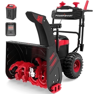 24 Inch Cordless Power Smart Snow Blower - 80V 6.0Ah Battery - 24"W ...