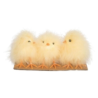 Transpac Fuzzy Chicks Set of 3 Home Decorations Easter - Bed Bath ...
