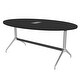6x4 Oval Conference Room Table With Trestle Base And Power Module - Bed ...