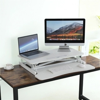 32" Desk Converter,Height Adjustable Sit to Stand Riser,Workstation ...