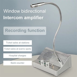 Dual-Way Talk Through Window Glass Counter Intercom For Station Office ...