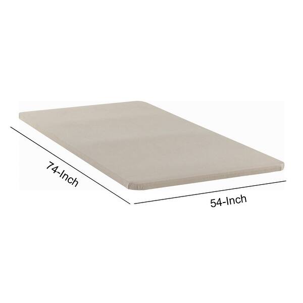 Wooden Full Bunkie Board with Fabric Wrapping, Taupe Brown - Bed Bath ...