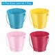 4Pcs 5"x4" Small Metal Bucket Colorful Mini Buckets with Handles ...