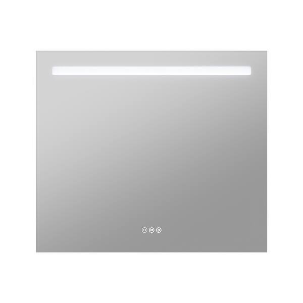 ANZZI 28-in. x 32-in. LED Front/Top/Bottom Light Bathroom Mirror with ...