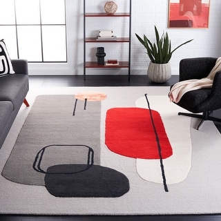 SAFAVIEH Handmade Rodeo Drive Giuseppa Mid-Century Modern Wool Rug ...