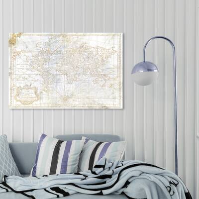 Oliver Gal 'World Map 1778 Diamond' Maps and Flags Wall Art Canvas ...