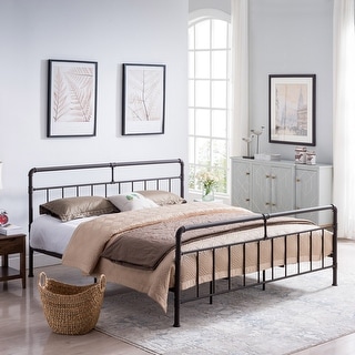 Furniture of america karis contemporary grey metal canopy bed store