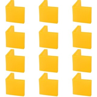 50 x 50mm Angle Iron Foot Pad L Shaped Plastic Leg Cover Yellow 12 Pcs ...
