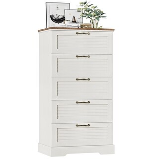 5 Drawers Dresser Chests with Large Storage, Modern Dressers Organizer ...