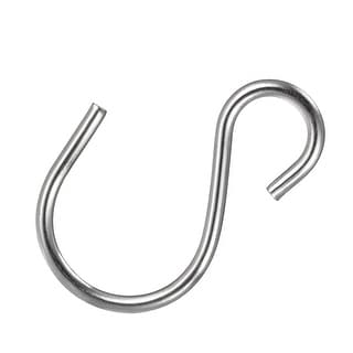 20pcs S Hanging Hooks 1.5 x 0.9 Inch S Shaped Hanger Silver - Bed Bath ...