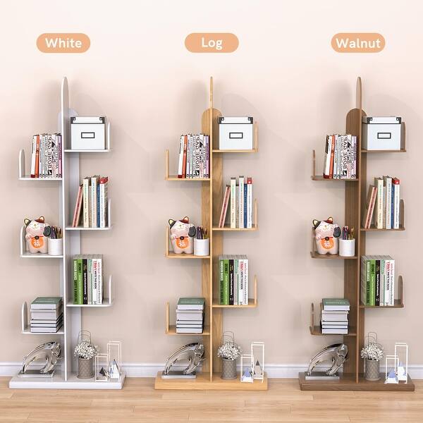 Cactus Bookshelf, Tree Bookshelf for Bedroom, Solid Wood Geometric Bookcase, Spine Bookshelf and ...