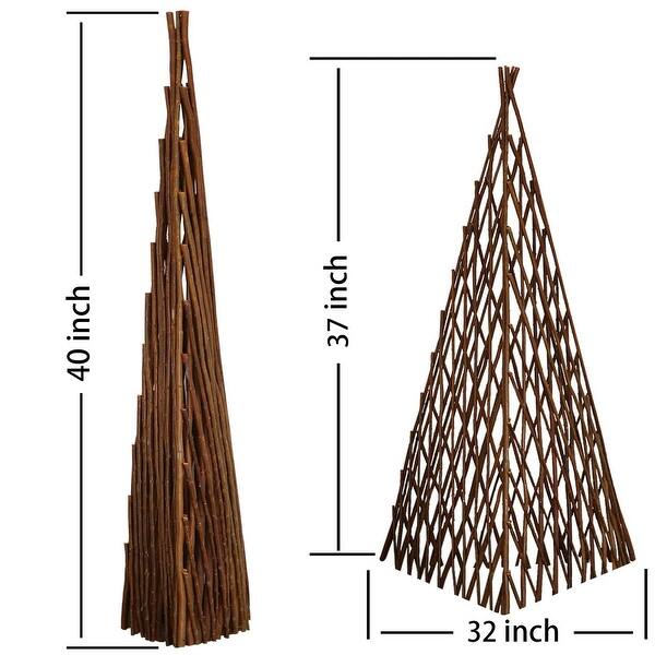 Expandable Teepee Willow Fence,Teepee Trellis Pyramid Plant Climbing ...