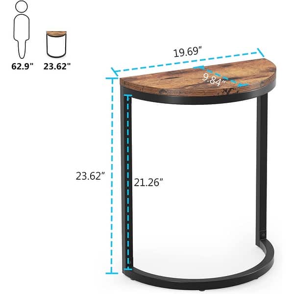 Semi Circle End Table Small Half Round Side Tables - Bed Bath & Beyond ...