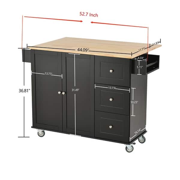 Rolling Mobile Kitchen Island,Drop Leaf Breakfast Bar - Bed Bath ...