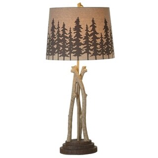 32" Rich Dark Brown Tree Branch Table Lamp 150 Watts Maximum with 3 Way ...