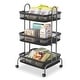 Whitmor Metal & Mesh 3-Tier Cart - Gunmetal Gray - Bed Bath & Beyond ...
