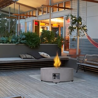 Exterior Faux Stone Propane Fire Pit For Outdoor Garden - Bed Bath ...