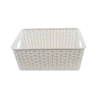 YBM Home Plastic Rattan Storage Box Basket Organizer, BA413 - Bed Bath ...
