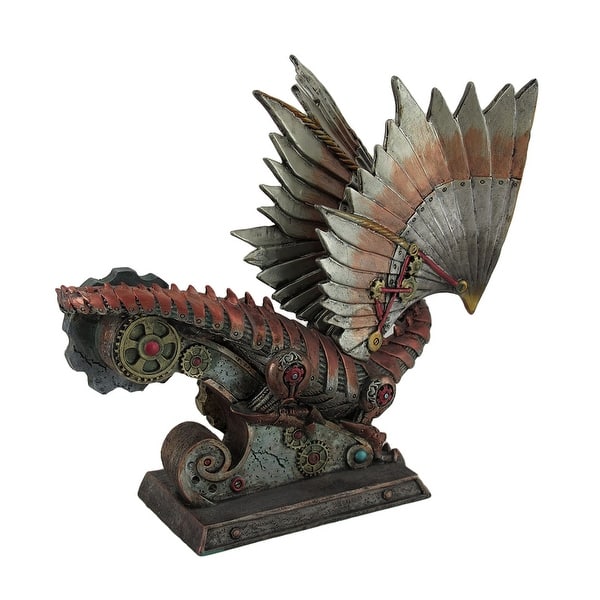 steampunk dragon statue