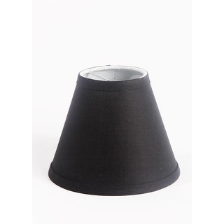 Chandelier Linen Shade, Black, 3" x 6" x 5", Clip On - Bed Bath ...