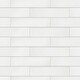 Merola Tile Brooklin Brick White 2-3/8" x 9-3/4" Porcelain Floor and ...