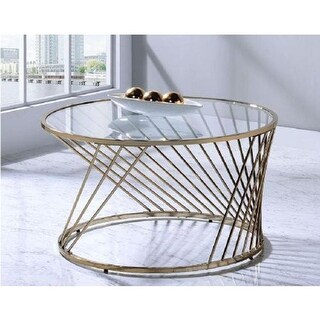 Champagne coffee table glass bluelipe table - Bed Bath & Beyond - 37222395