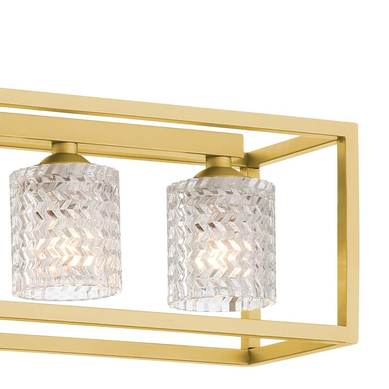 Mid-century Modern 5-light Gold Rectangle Dining Room Chandelier with ...