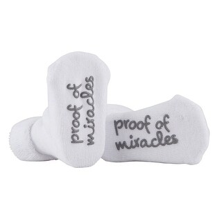 7" White Baby Socks With Cute Design: "Proof Of Miracles" - Bed Bath ...