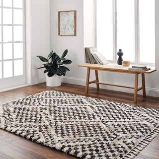 Jahleel Handmade Bohemian Diamond Wool Area Rug - Bed Bath & Beyond ...
