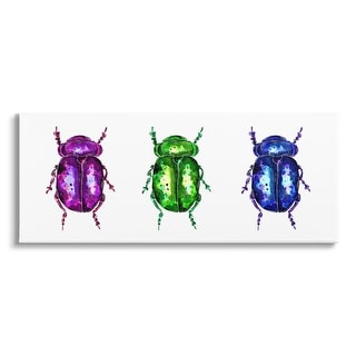 Stupell Three Beetle Bugs Canvas Wall Art Design by Sebastian Grafmann ...