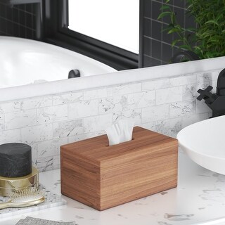 Manada Teak Tissue Box - Bed Bath & Beyond - 39896077