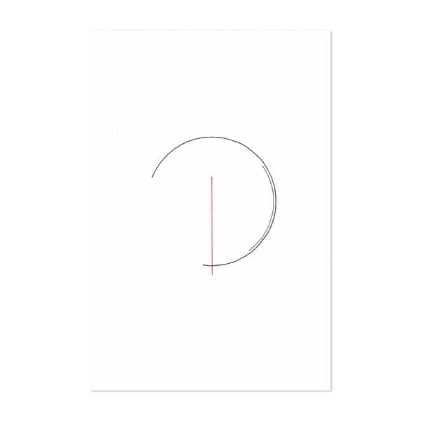 broken Line Drawings Abstract Circles Minimal Art Print/Poster - Bed ...