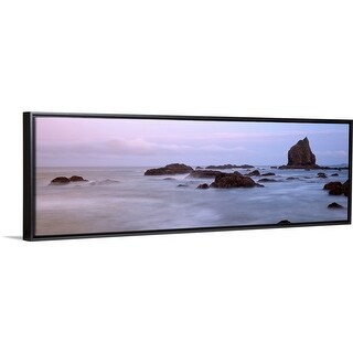 "Sea Stacks Olympic National Park WA" Black Float Frame Canvas Art ...