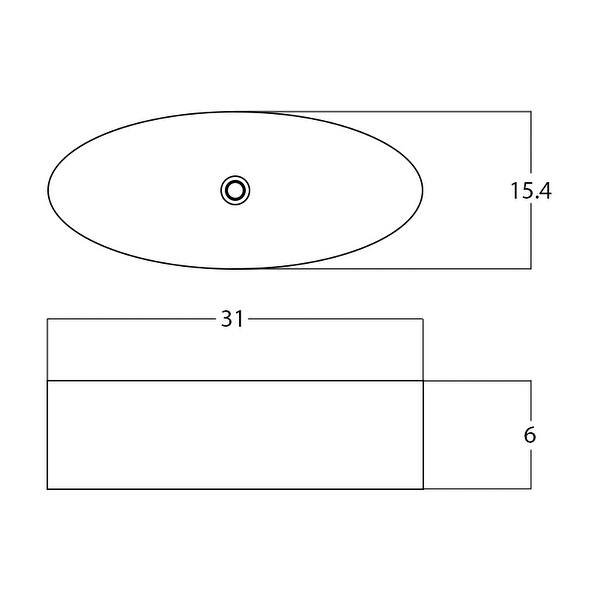 American Imaginations 31-in. W Above Counter White Vessel Set For Deck ...