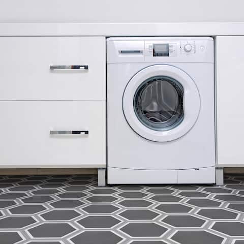 Merola Tile Cemento Hex Holland Channel 7-7/8" x 9" Cement Floor and ...