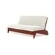 Dillon Queen Dark Cherry Futon Set with Stratus Mattress and Cover ...