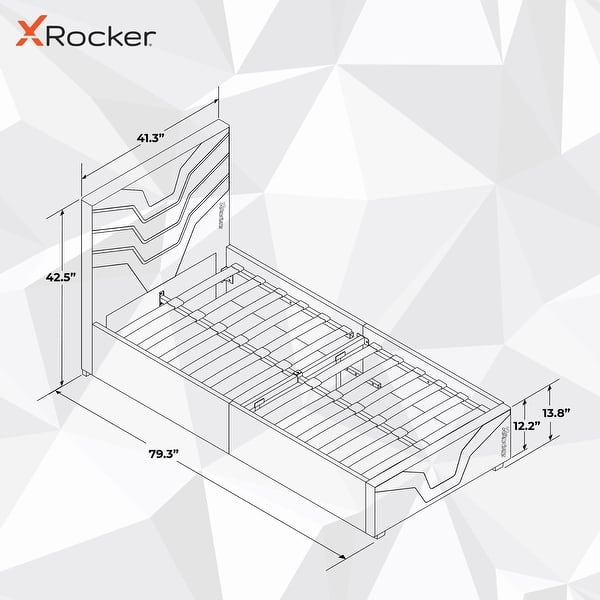 X Rocker Cosmos LED Gaming Bed, Twin, Black/RGB - Bed Bath & Beyond ...