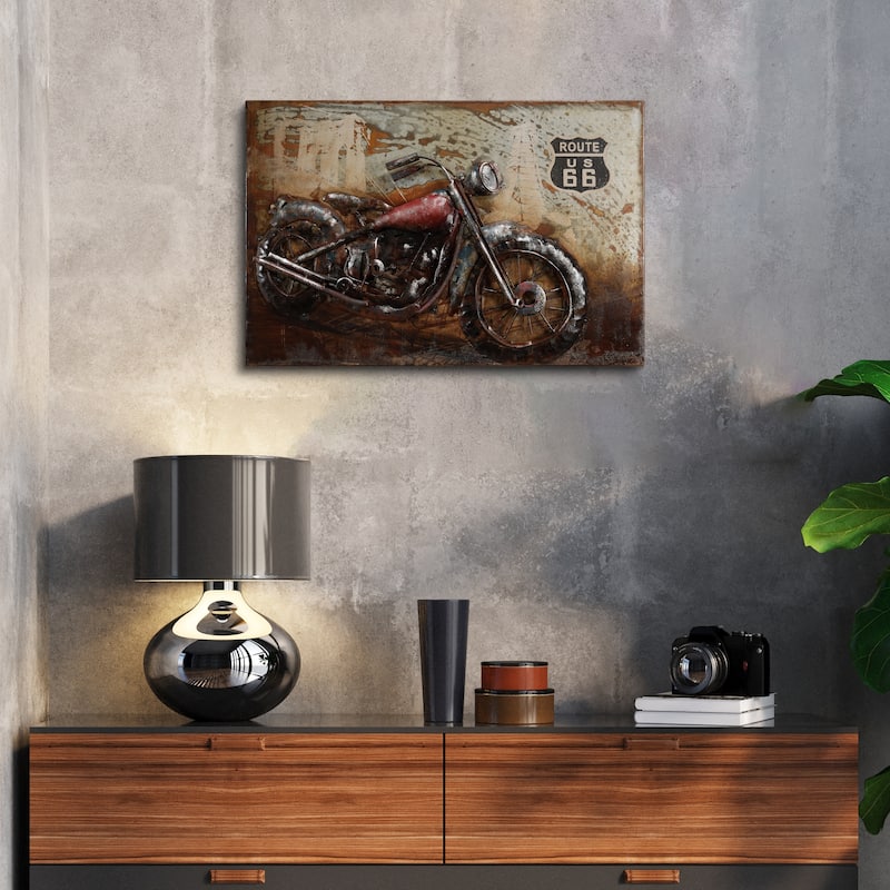 "Cowboy" Mixed Media Iron Hand Painted Dimensional Wall Art - Overstock ...