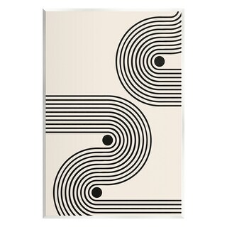 Stupell Modern Black & Beige Wave Wall Plaque Art Design by LivinLi ...