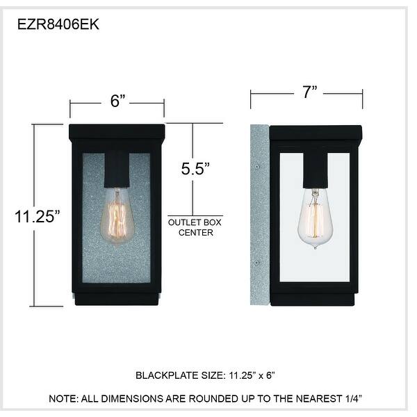 Ezra 1-Light Earth Black Outdoor Wall Lantern - Bed Bath & Beyond ...