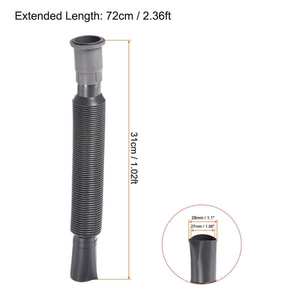 3Pcs Plastic Drain Pipe Expandable Sink Tubing Flexible Drainage Pipe ...