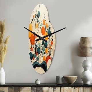 Orange Mid Century Organic Harmony II - Abstract Midcentury Large Wall ...