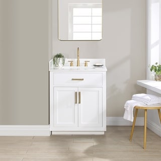 Altair Solana Bath Vanity with Calacatta White Quartz Stone Countertop ...