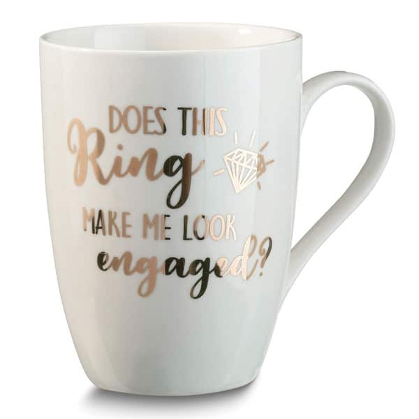 Curata Lillian Rose Does This Ring Make Me Look Engaged Ceramic Mug ...