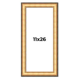 11x26 Frame Gold Plein Aire Solid Wood Picture Frame Width 2 Inches ...