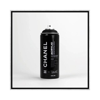 iCanvas "Brandalism Chanel Spray Paint Can" by Antonio Brasko Framed ...
