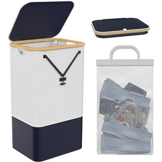 100L Lidded Foldable Portable Laundry Hamper Basket - Bed Bath & Beyond ...