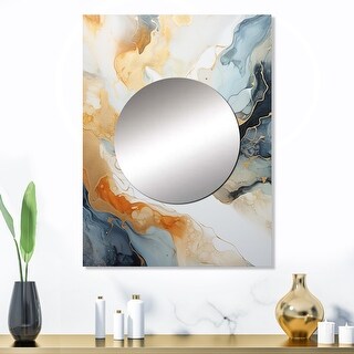 Designart "Abstract Beige And Gold Geyser Paint I" Abstract Shapes ...