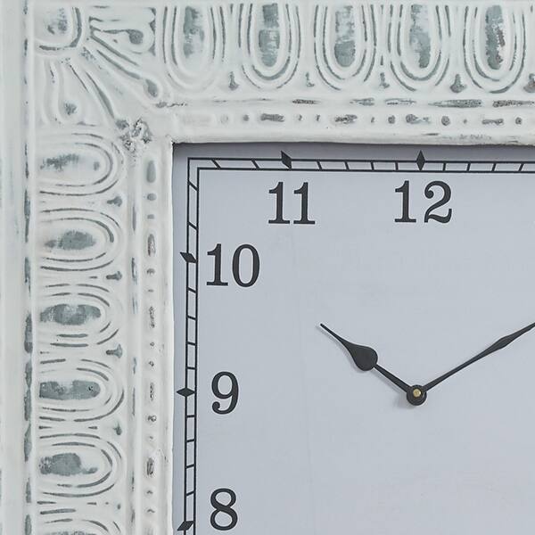 Park Designs Tile Clock Distressed Cream - 22.5"H X 22.5"W X 2"D - On ...